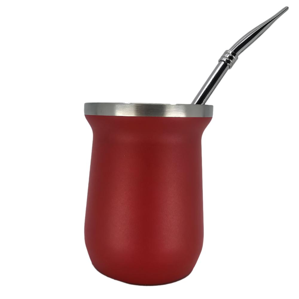 Stanley Style Double Walled Stainless Steel Mate Red 8 oz (220 ml) wit ...